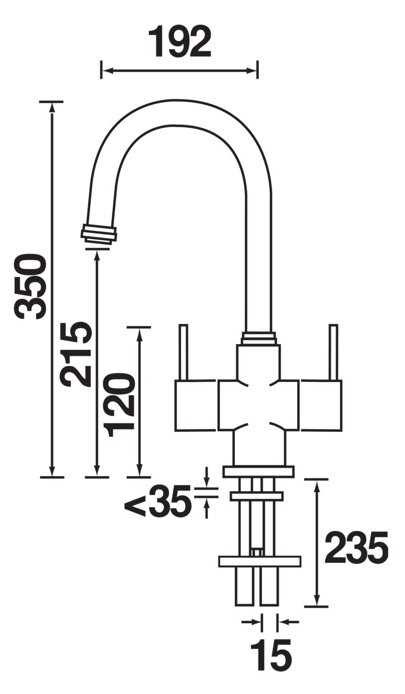 Bristan Monza Easyfit Kitchen Sink Mixer Tap Chrome - MZ SNK C