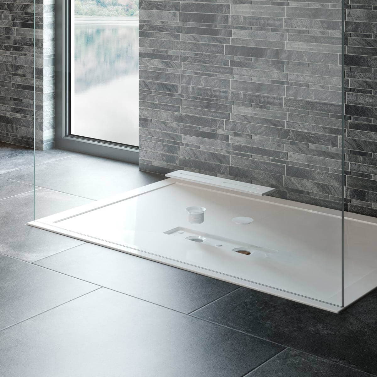 Kudos Connect2 Rectangular Acrylic Shower Tray White C2T10080T Kudos Connect2 Rectangular Acrylic Shower Tray White C2T10080T