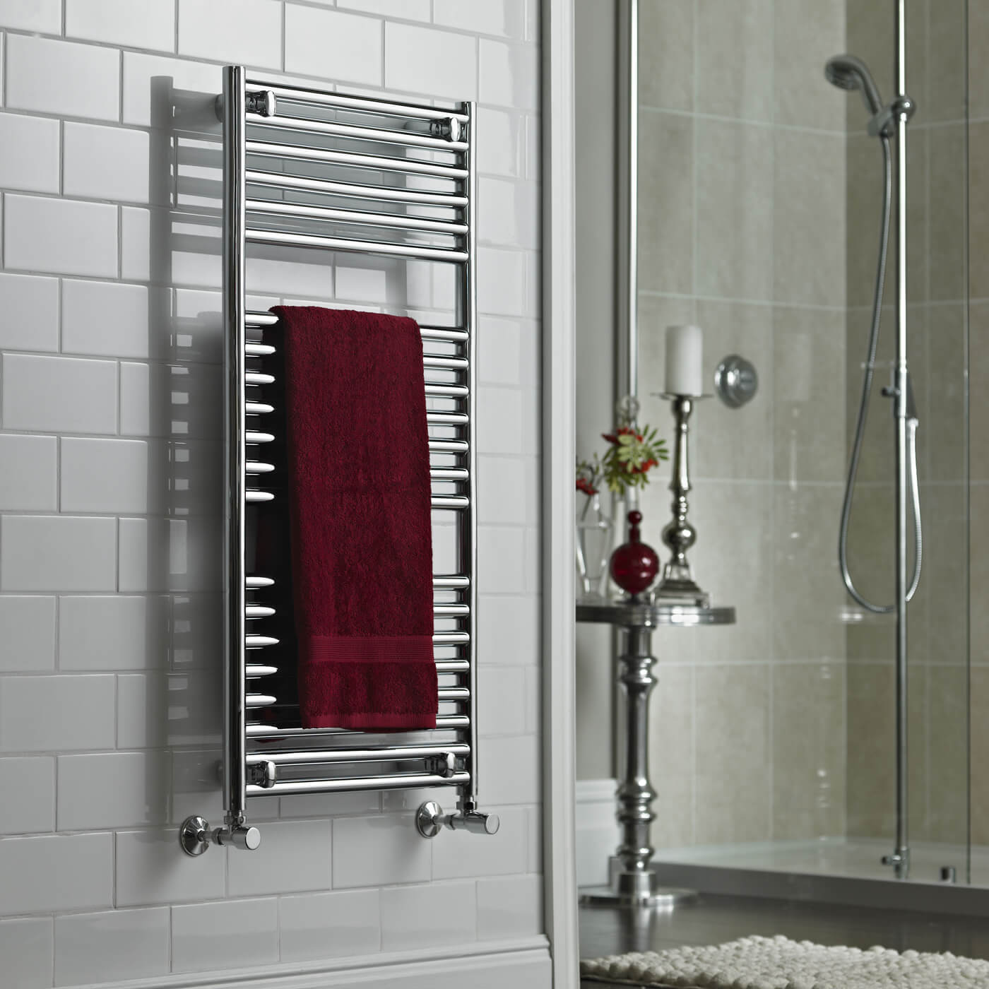 Vogue Studio 500mm Wide Chrome Straight Towel Rail - MD006 BR0720500CP