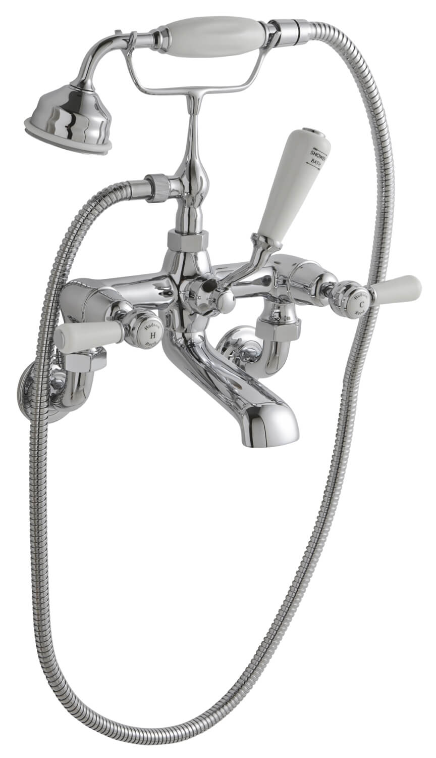Hudson Reed Topaz Wall Mounted Bath Shower Mixer Tap - BC304DXWM