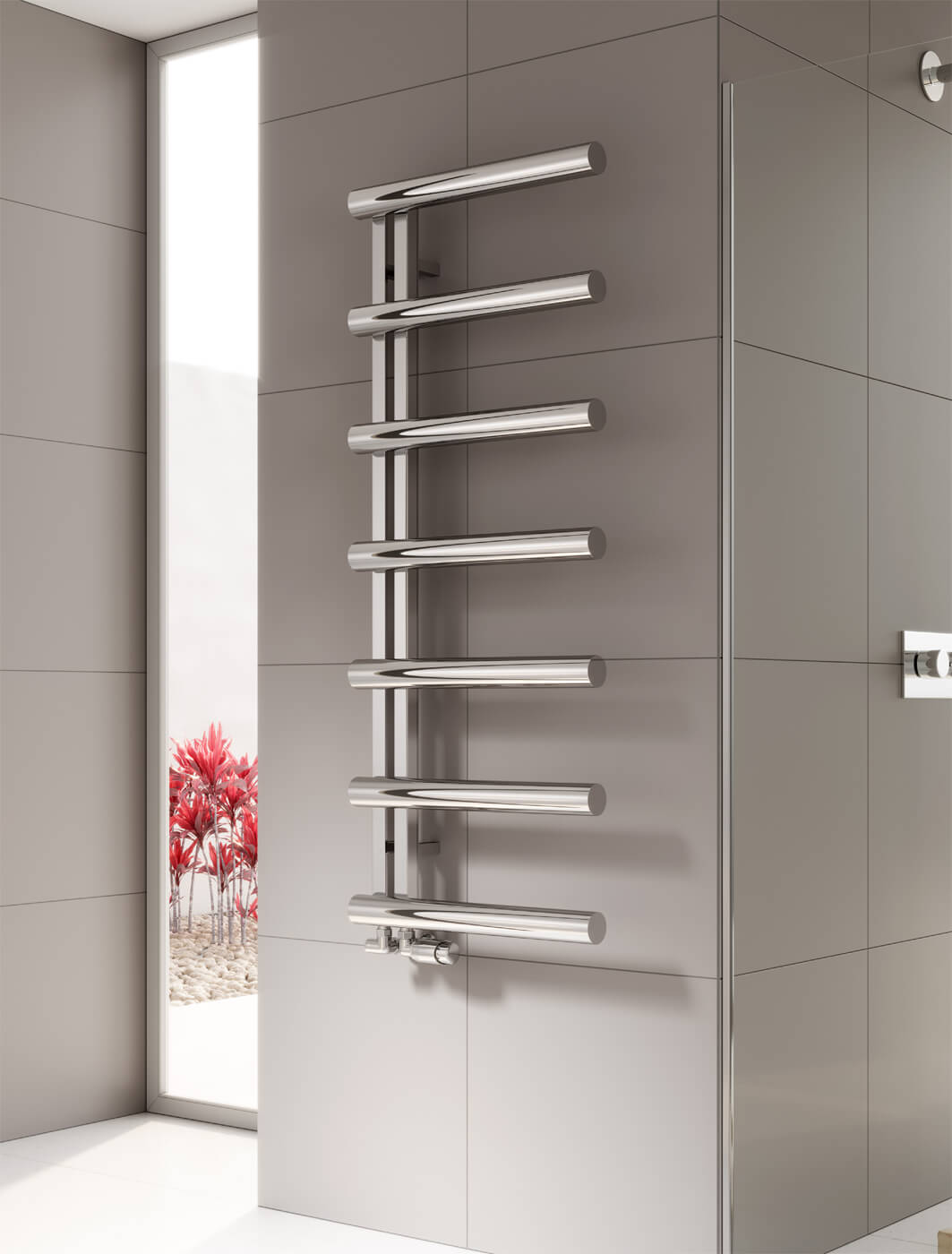 Reina Grosso 500mm Wide Polished Stainless Steel Radiator - RNS-GRS0855P