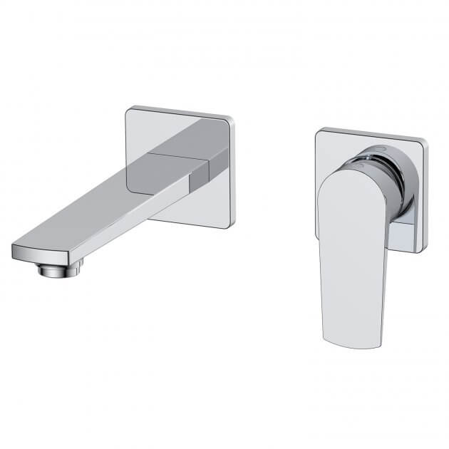 RAK Blade 2-Hole Wall Mounted Basin Mixer Tap