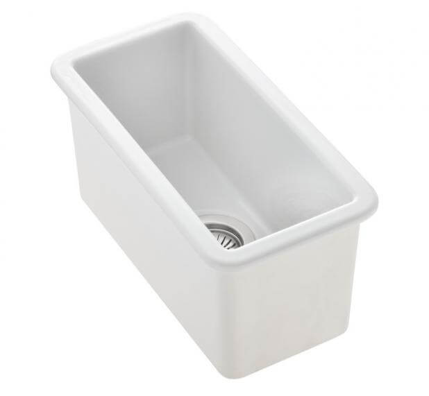 Rangemaster Rustique 234 x 460mm White Fire Clay Ceramic Inset Sink ...