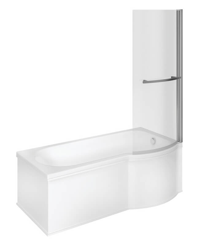 Joseph Miles Destry P-Shape 0 Tap-Hole Shower Bath Pack