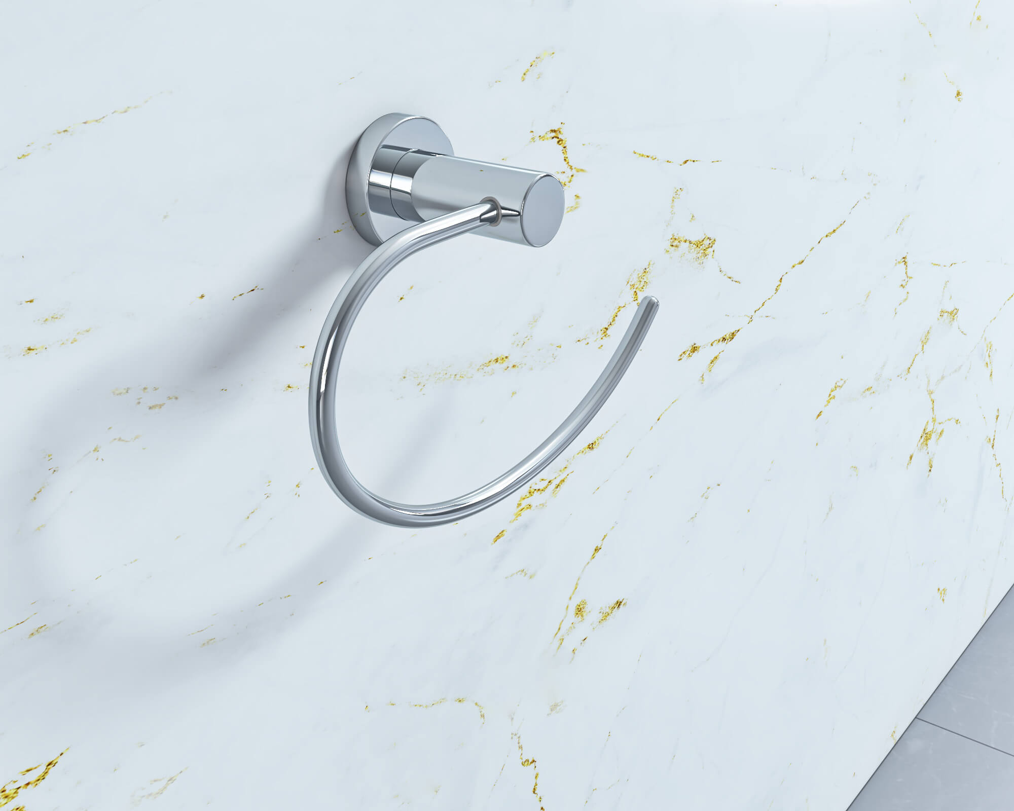 Roper Rhodes Minima Chrome Towel Ring - 6922.02.