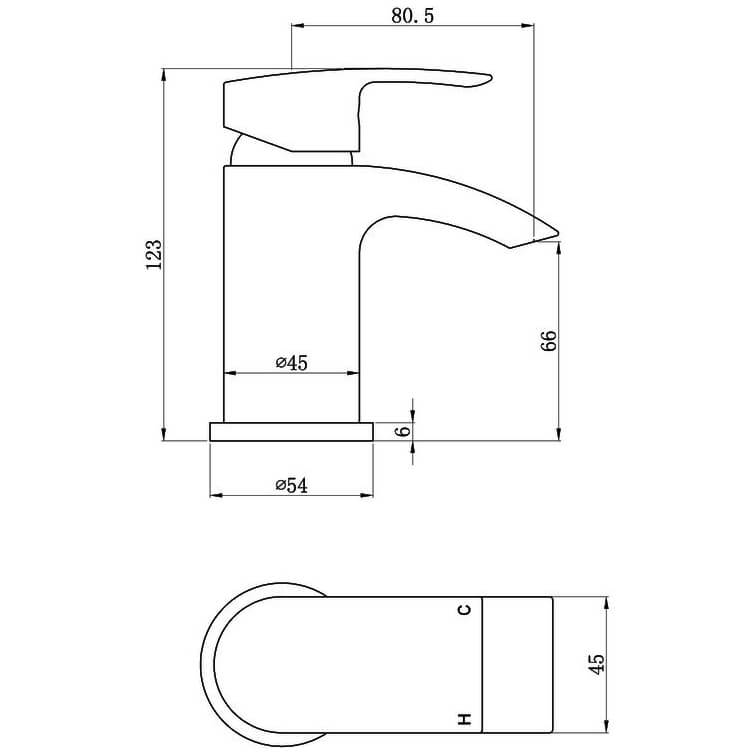 Joseph Miles Wren Cloakroom Chrome Basin Mixer Tap With Waste - JMQS105746