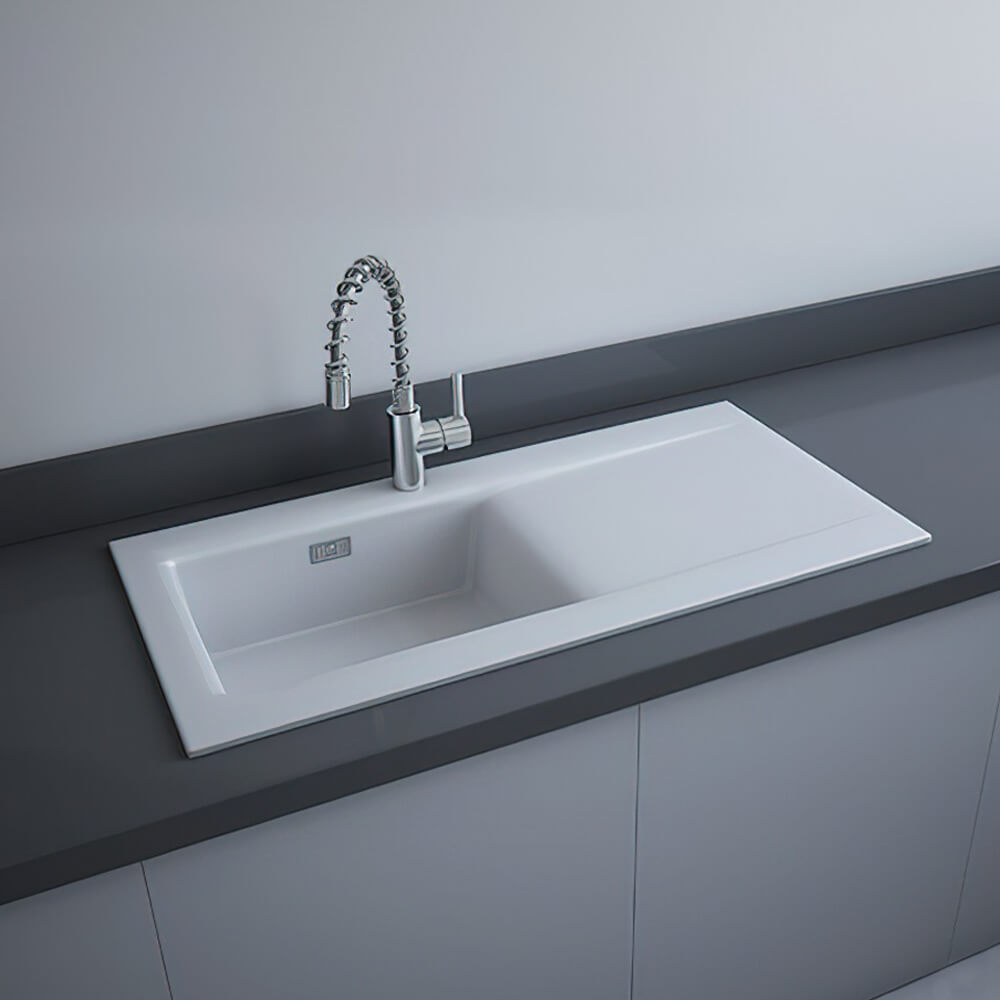 RAK Dream-2 One Bowl Kitchen Sink With Reversible Drainer 1010 x 510mm