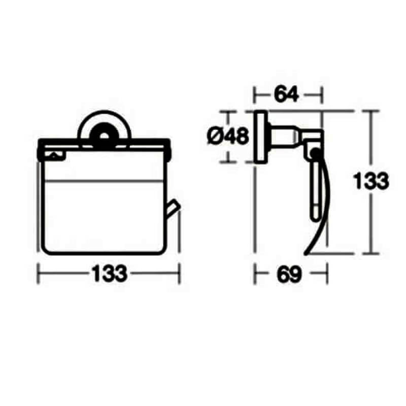 Ideal Standard IOM Chrome Toilet Roll Holder With Cover | A9127AA