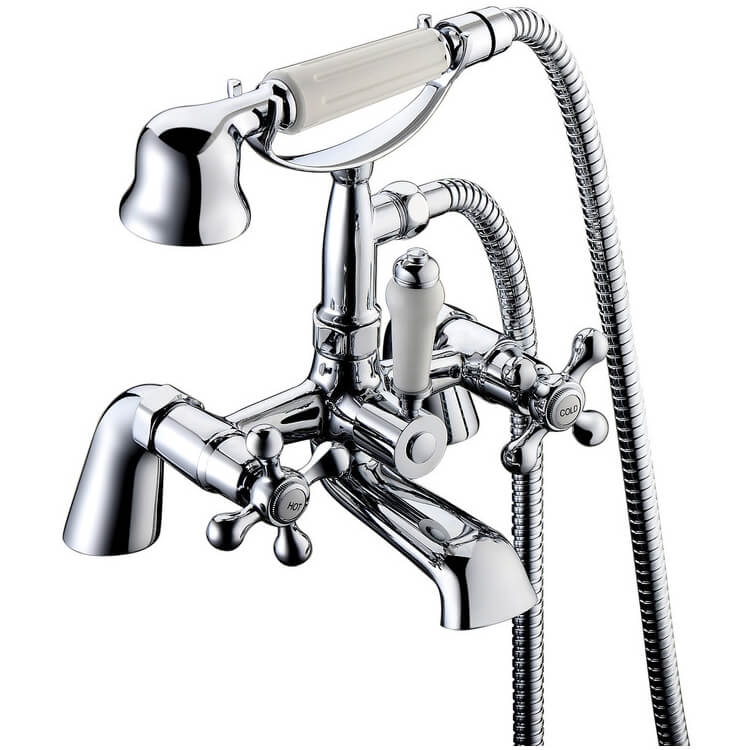 Joseph Miles Modo2 Deck Mounted Chrome Bath Shower Mixer Tap