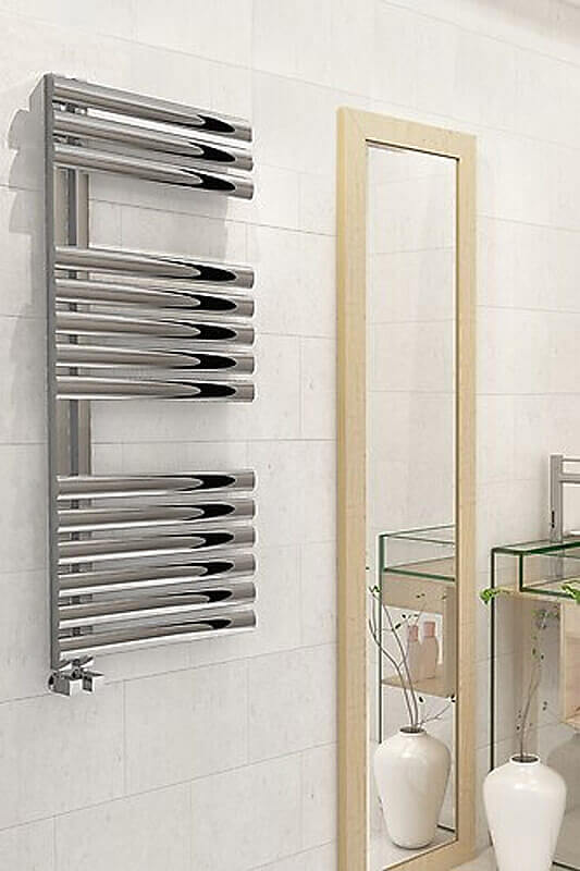 Tivolis Milas 500mm Polished Stainless Steel Designer Radiator - 701-600037
