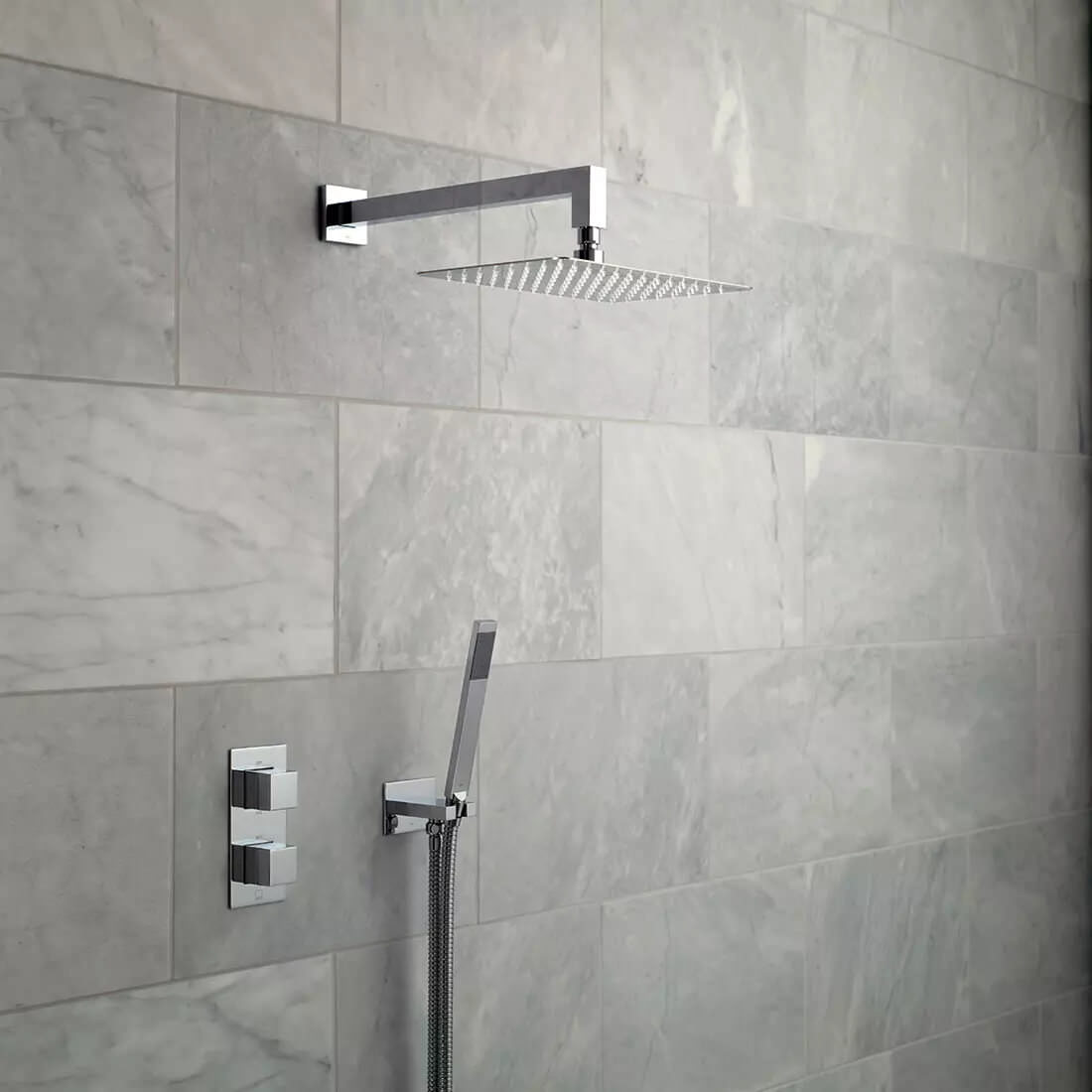 Vado Tablet Notion Dual Outlet Thermostatic Shower Valve With Kit