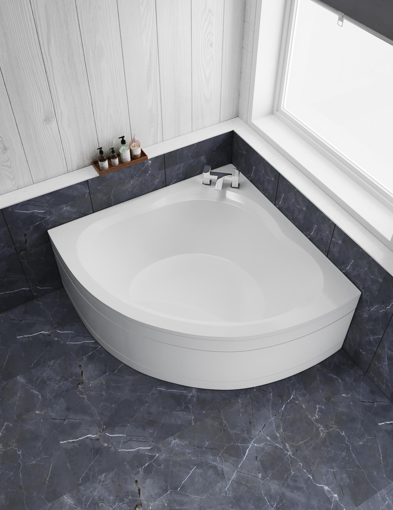 Trojan Laguna Encapsulated Baseboard Corner Bath White - B001916