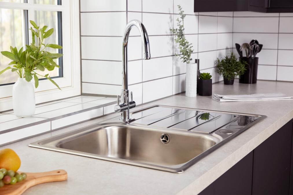 Rangemaster Michigan Micro-Sheen Finish 1.0 Bowl Compact Inset Sink ...