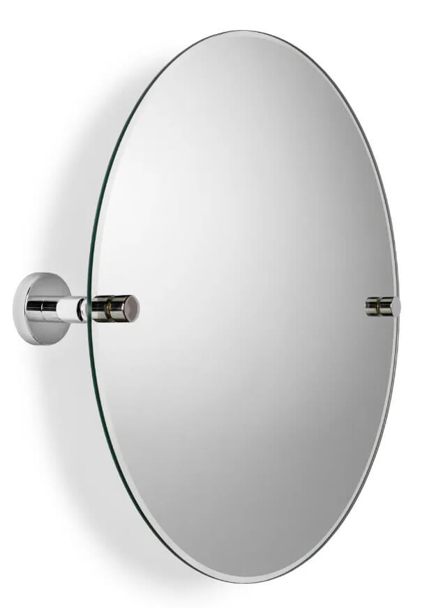 Croydex Metra Flexi-Fix Round Tilted Mirror 458 x 458mm