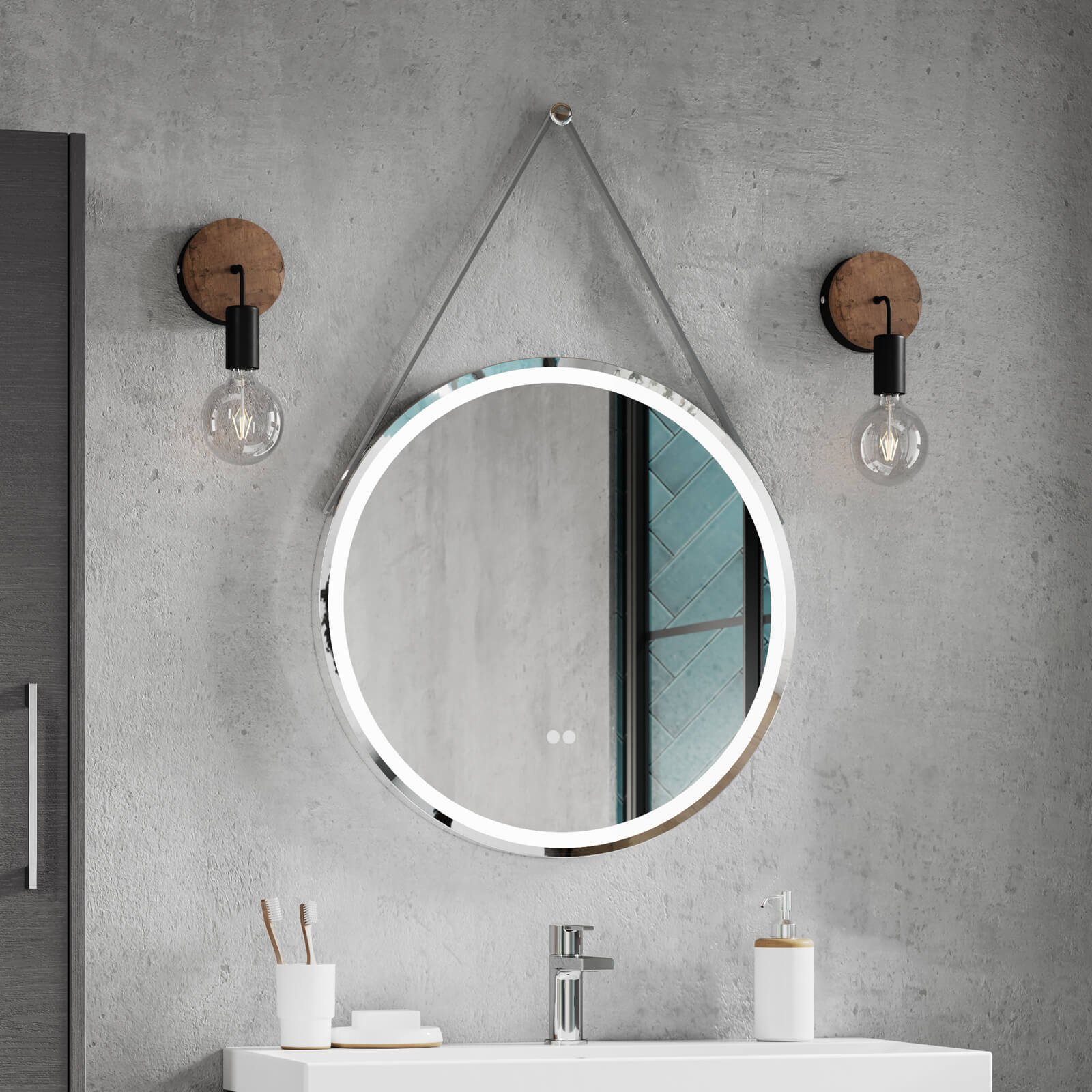 Hudson Reed Salana Round Illuminated LED Mirror - LQ711