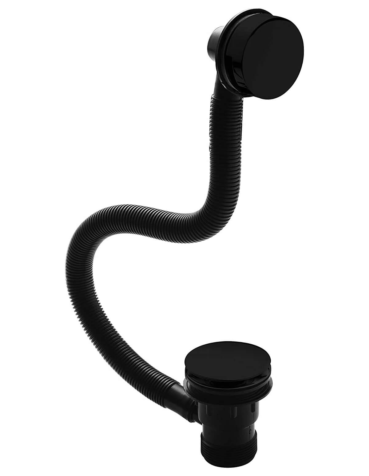 Nuie Easyclean Sprung Plug Matt Black Bath Waste - E427.