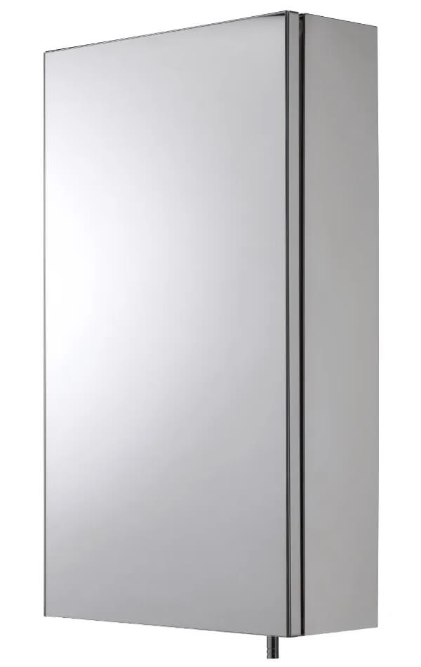 Croydex Anton Stainless Steel Single Door Standard Mirror Cabinet