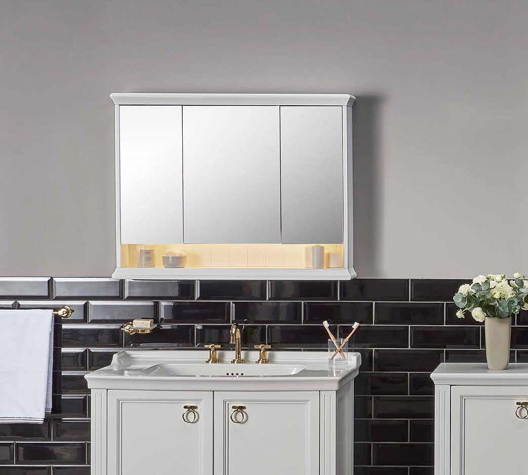 VVitrA Valarte 760mm Height 3 Door LED Illuminated Mirror Cabinet - 62231