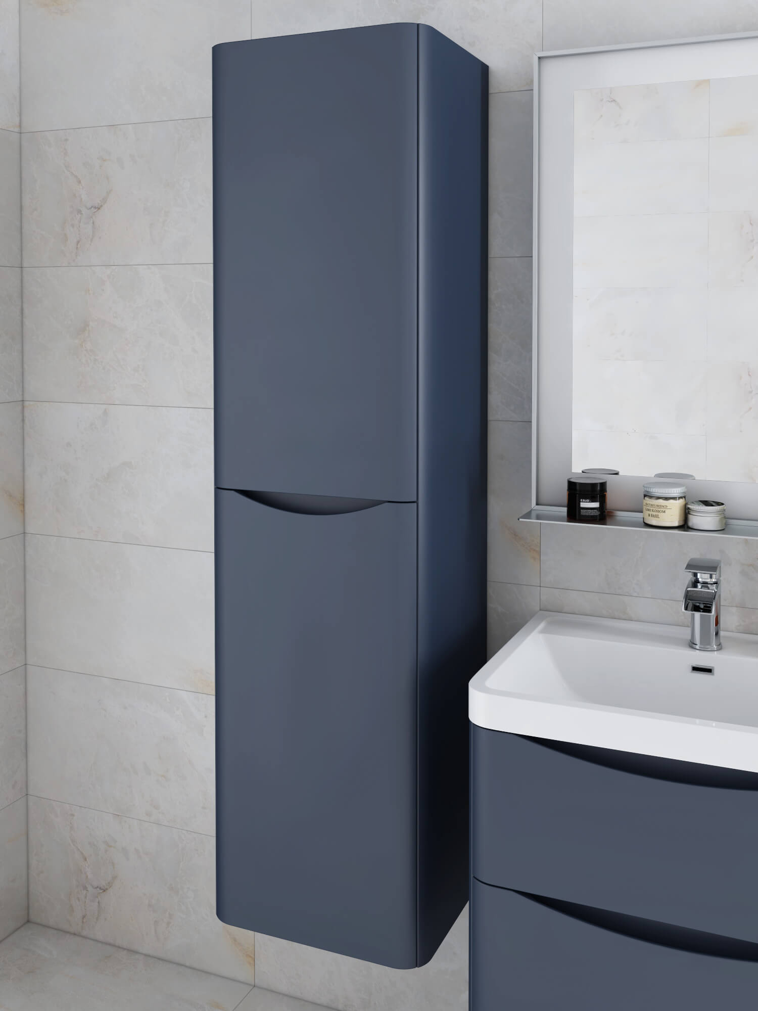 Joseph Miles Bella 1500mm Height 2 Doors Wall Hung Tall Cabinet