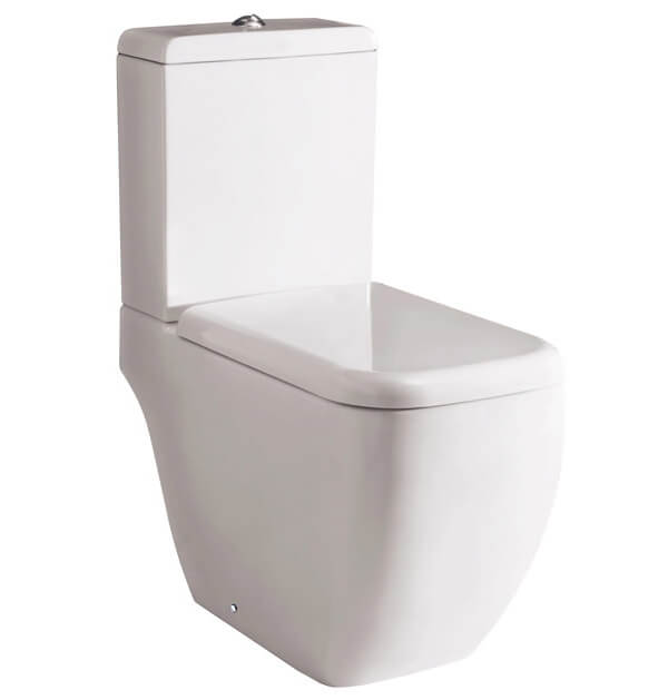 RAK Metropolitan Deluxe White Close Coupled WC And Soft-Close Seat 620mm