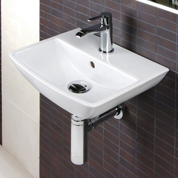 RAK Summit 1 Tap Hole White Wall Hung Hand Basin 400mm - SUM40BAS1