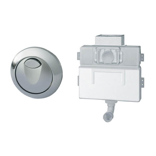 Grohe EAU2 Chrome WC Dual Flushing Cistern With Air Button - 38691000