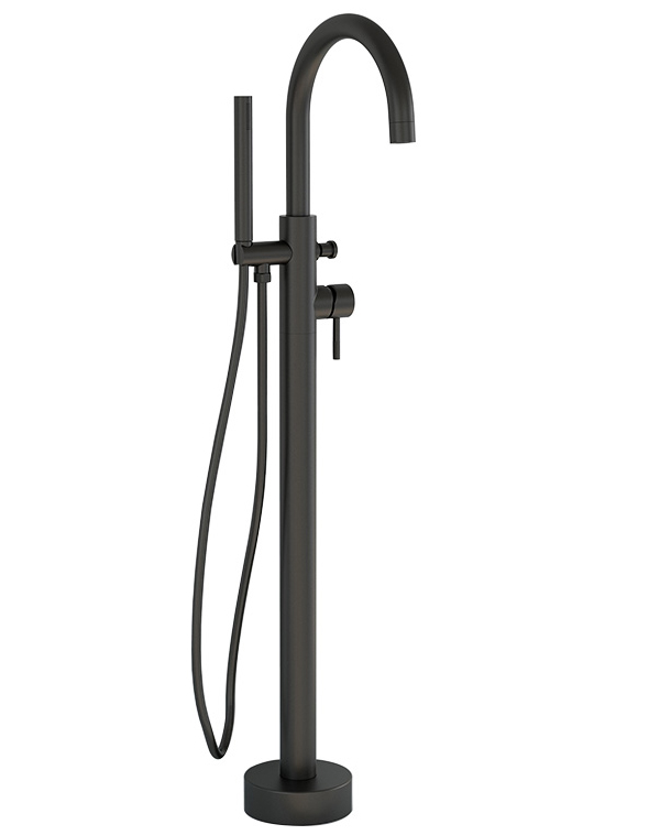 IMEX Ravine Floor Standing Bath Shower Mixer Tap With Hose And Handset ...
