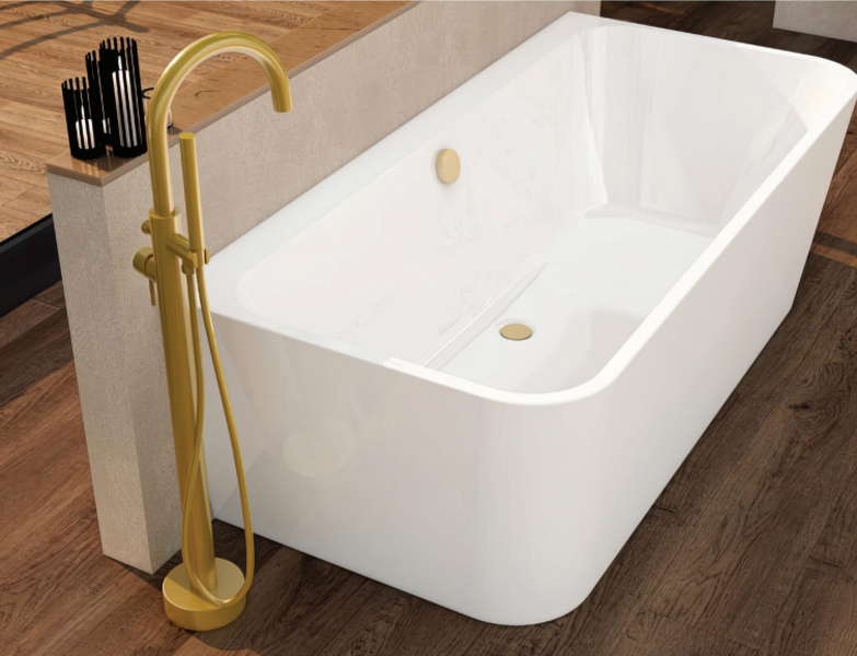 IMEX Ravine Floor Standing Bath Shower Mixer Tap With Hose And Handset ...