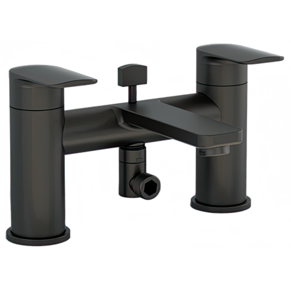 IMEX Suburb Chrome Bath Shower Mixer Tap With Handset And Wall Bracket