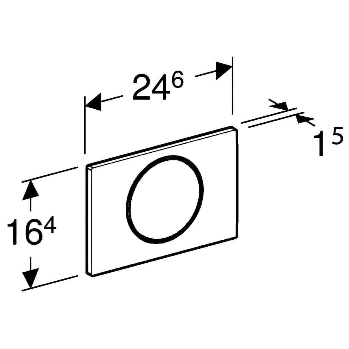 Geberit Sigma10 Battery Powered Single Button Flush Plate For Pull-Down ...